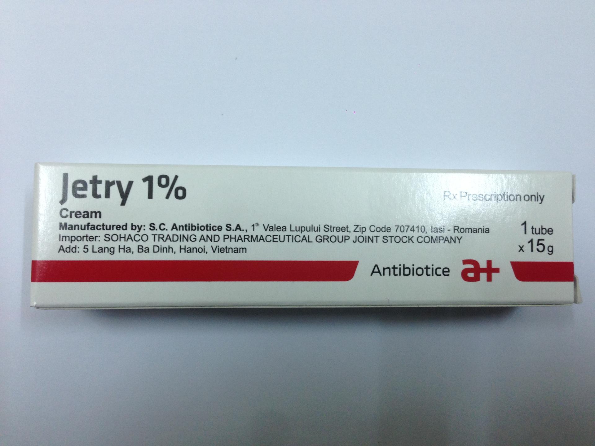 Thuốc jetry 1% 15g là thuốc gì? có tác dụng gì? giá bao nhiêu tiền?